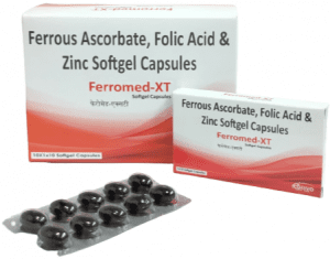 Ferrous Ascorbate + Folic Acid + Zinc Softgel Capsules